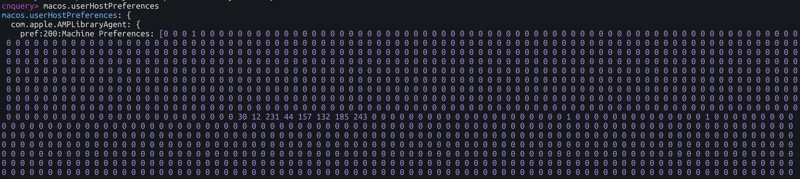 macos.userHostPreferences contains a lot of useless binary data · Issue #411 · mondoohq/cnquery ...