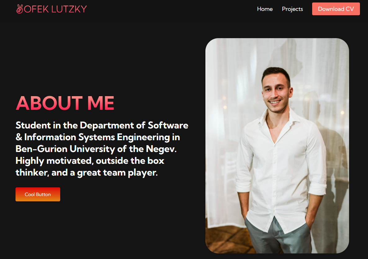 GitHub - Ofek-Lutzky/CV-Site