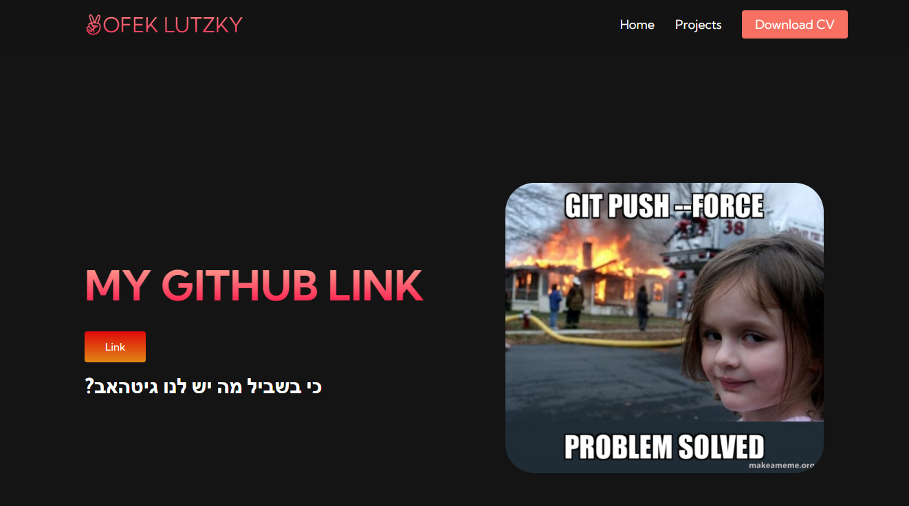 GitHub - Ofek-Lutzky/CV-Site