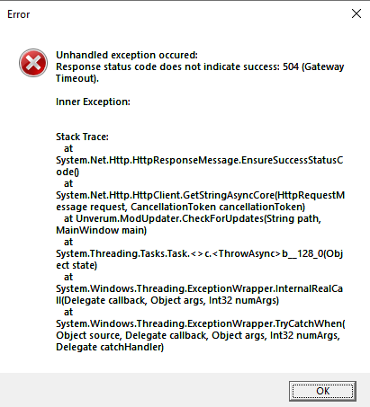 literally cannot update unverum · Issue #53 · TekkaGB/Unverum · GitHub