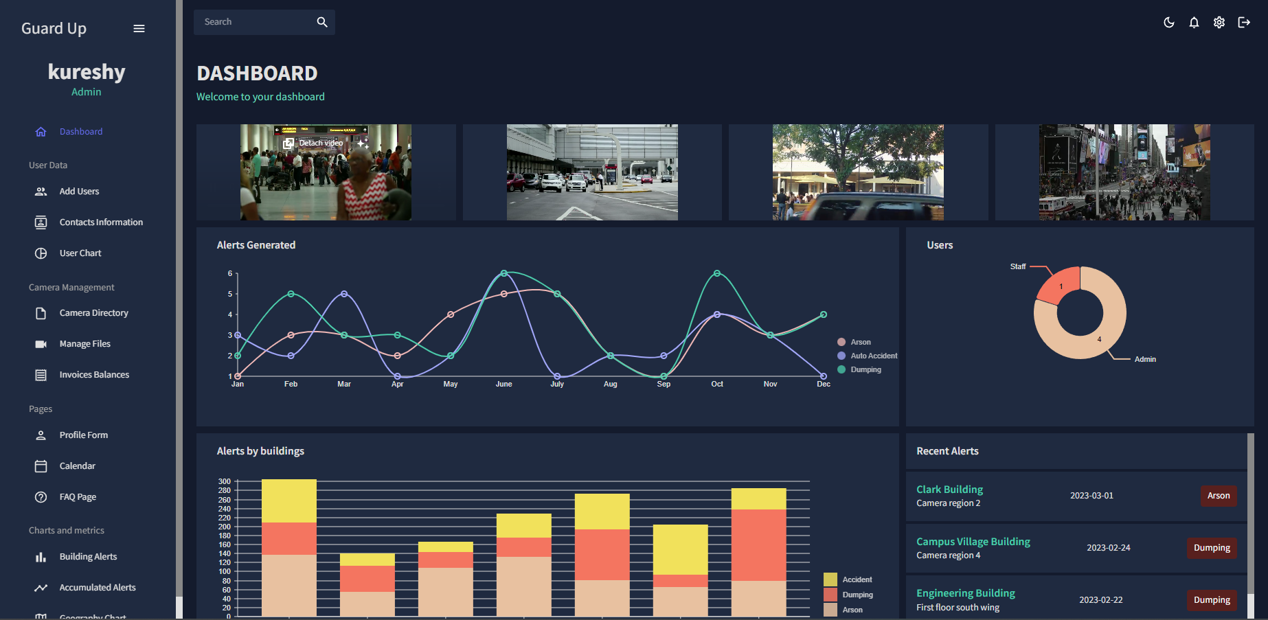 GitHub - kgdash116/Camera-Surveillance-Dashboard--Cloud-Technologies: React Surveillance Dashboard