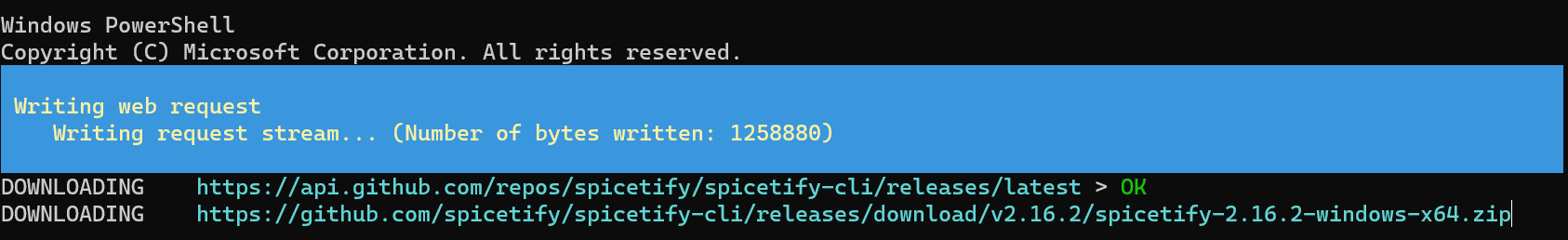 Spicetify Gets Stuck During Download in Powershell · Issue #2216 · spicetify/cli · GitHub