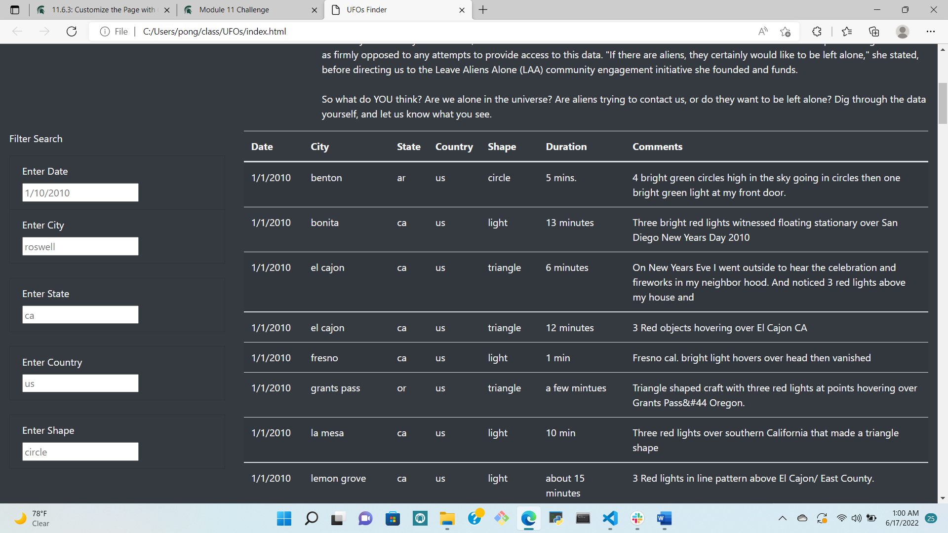 GitHub - ponglor92/UFOs