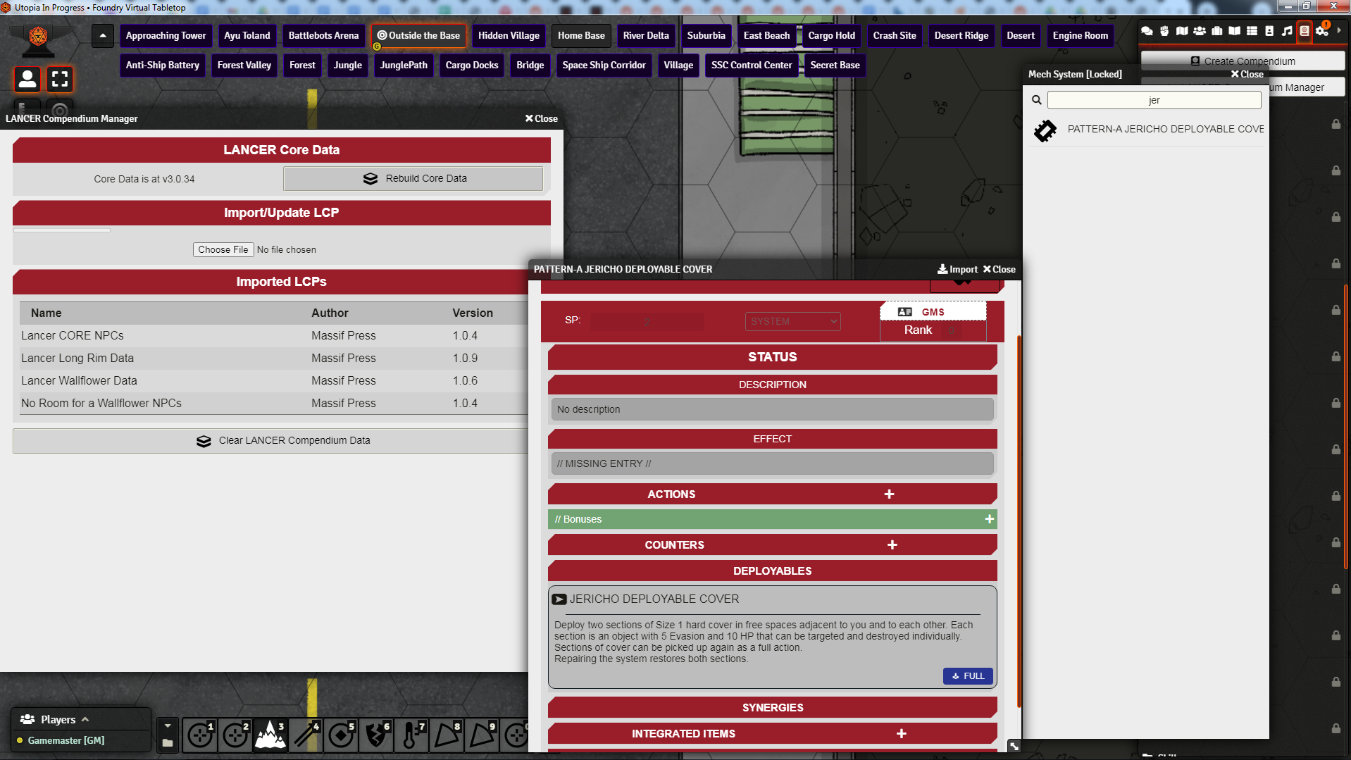 [BUG] Jericho Deployable Cover is listed as a full action to deploy ...