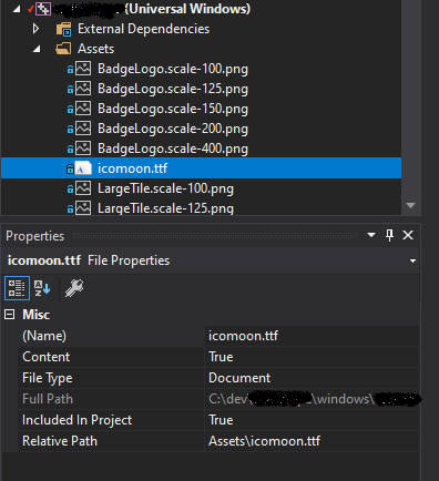 Linking in React-Native-Windows · Issue #1237 · oblador/react-native-vector-icons · GitHub