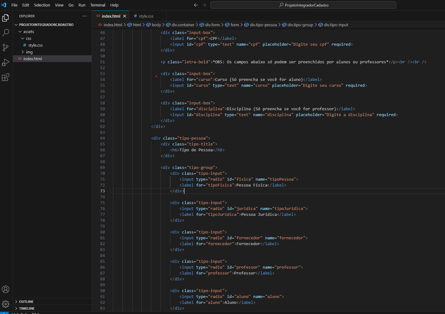 GitHub - Edersonestudar/projeto-integrador