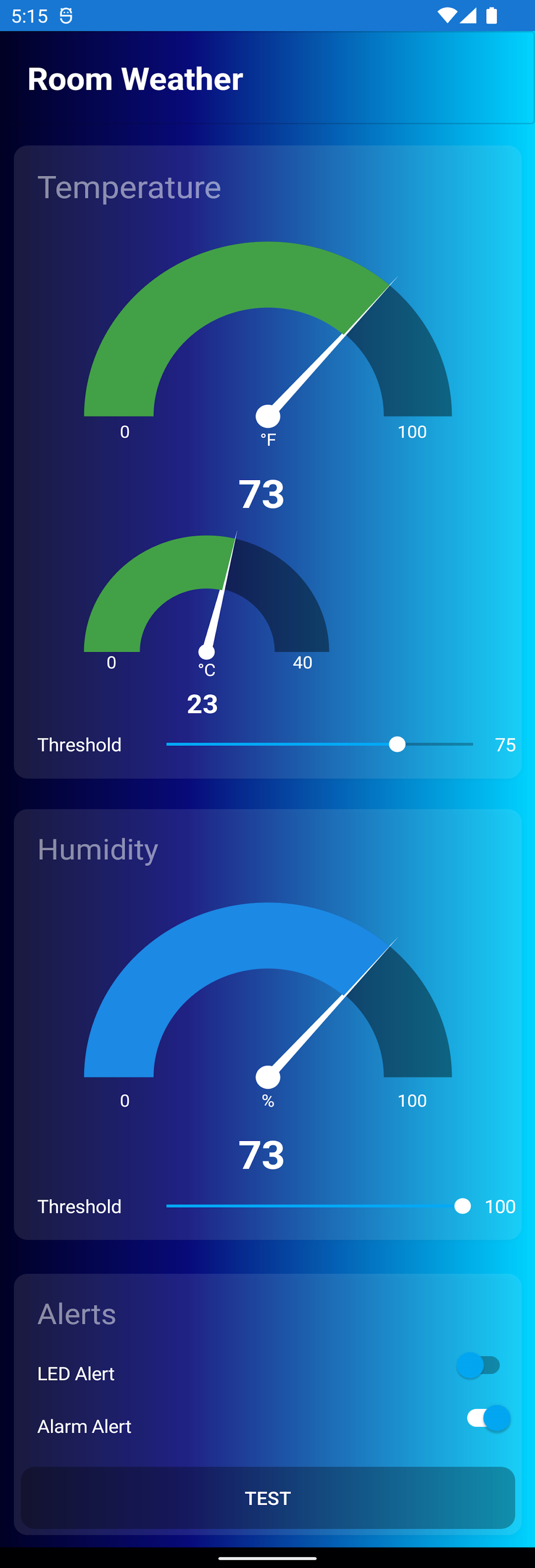 GitHub - pdewar/Room-Weather-Mobile: Room weather is an embedded IOT ...