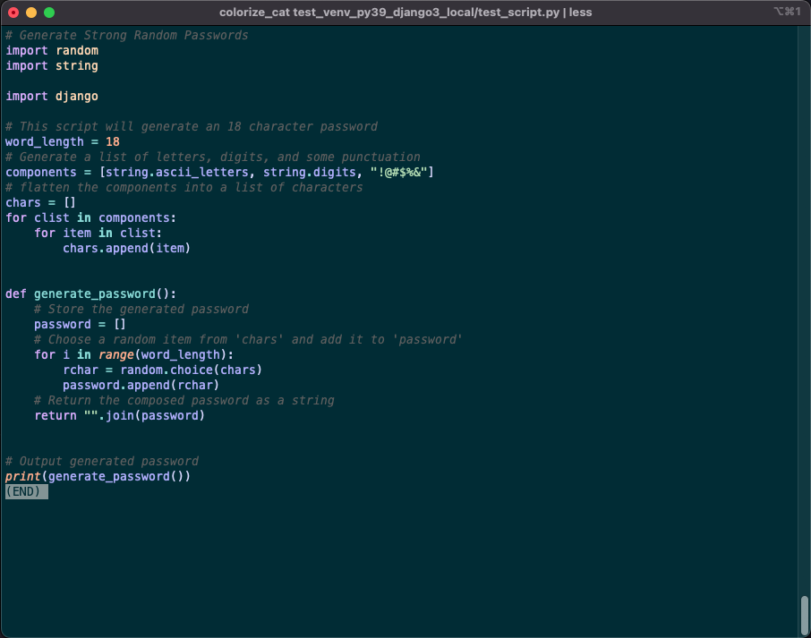 colorize plugin is not working with the cless command (Using Chroma in iTerm2 on MacOS) · Issue ...