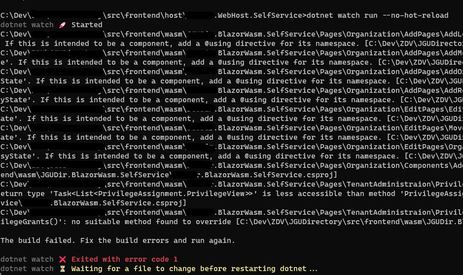 Dotnet Watch Run With No Hot Reload Disables Console Coloring In Blazor Wasm · Issue 29769