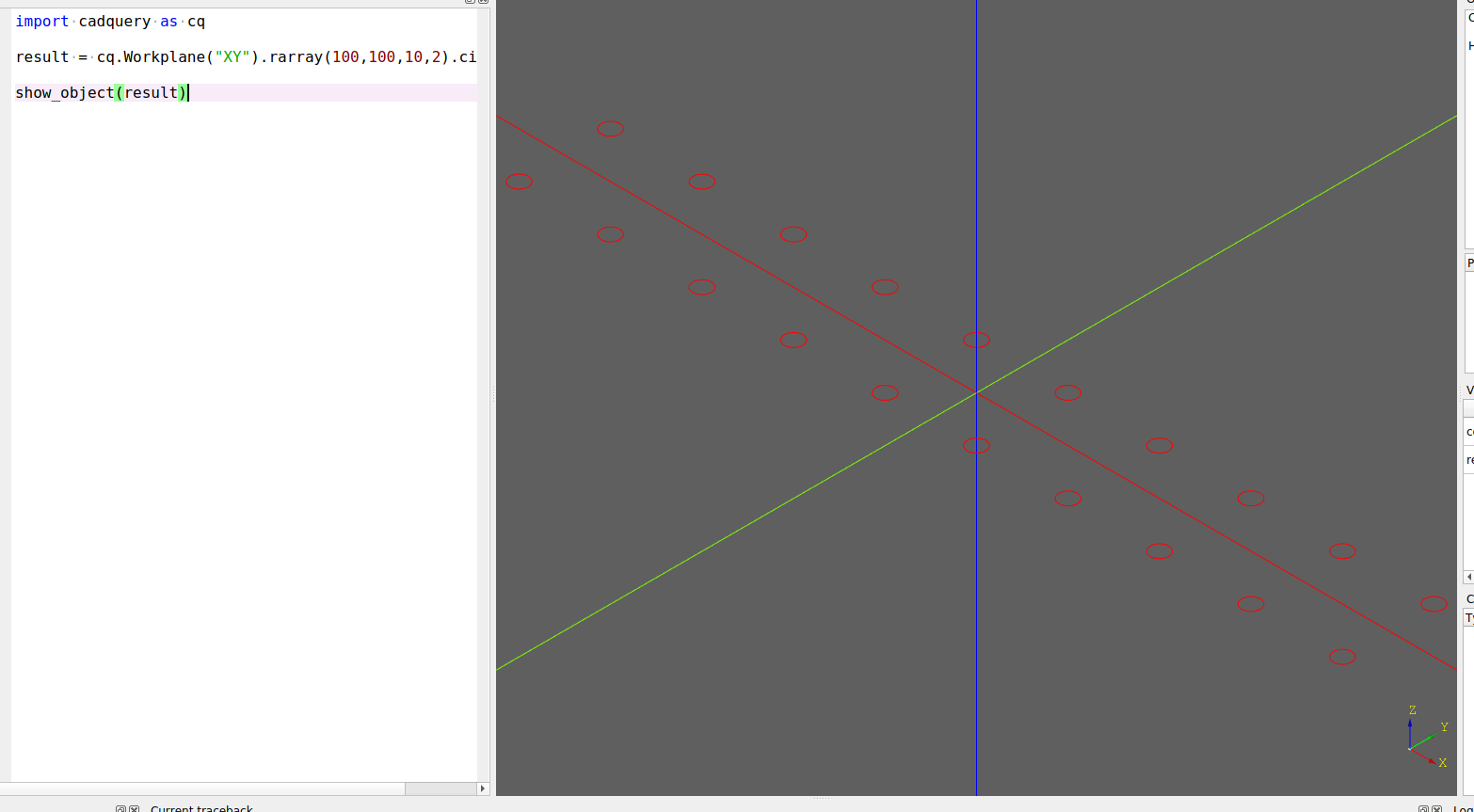 Cannot draw array on a 2-dimensional plane · Issue #576 · CadQuery/cadquery · GitHub