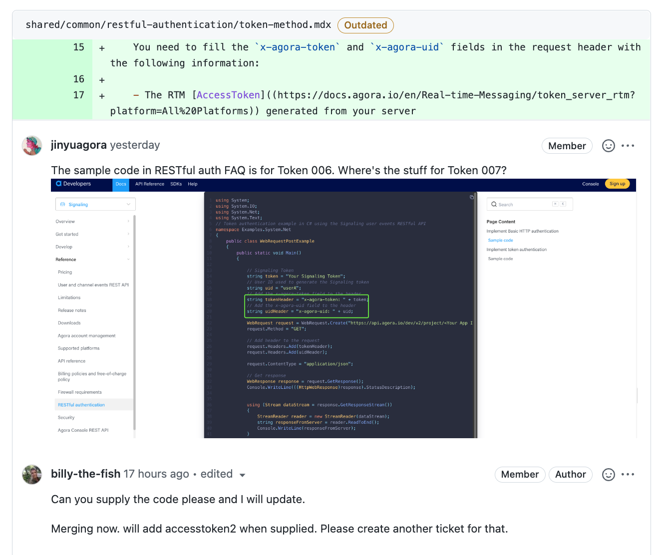 [Cleanup - Signaling] Missing content for Token 007 · Issue #456 · AgoraIO/Docs-Source · GitHub