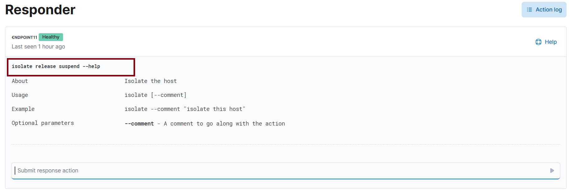 [Security Solution] Help command format is in-consistent for responder console. · Issue #137570 ...