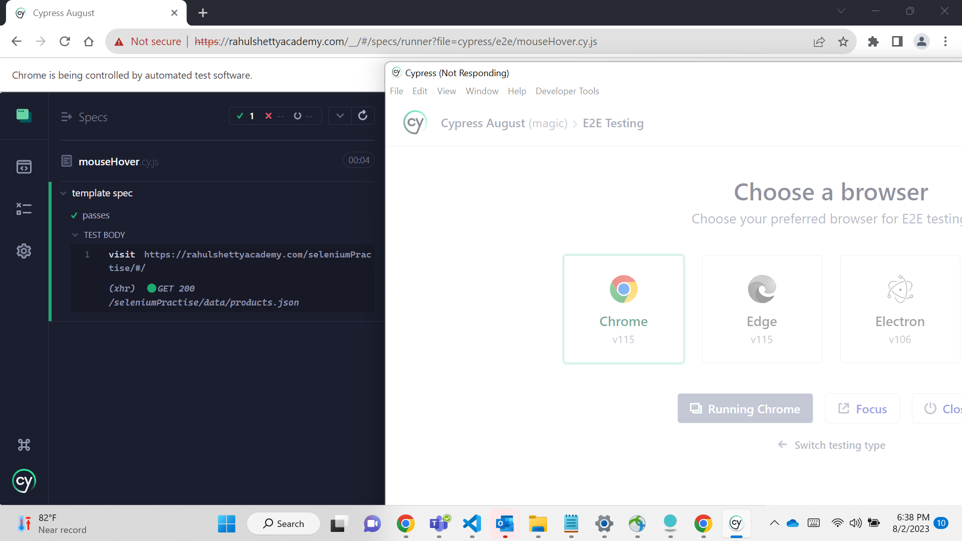Cypress Not Responding · Issue #27429 · cypress-io/cypress · GitHub
