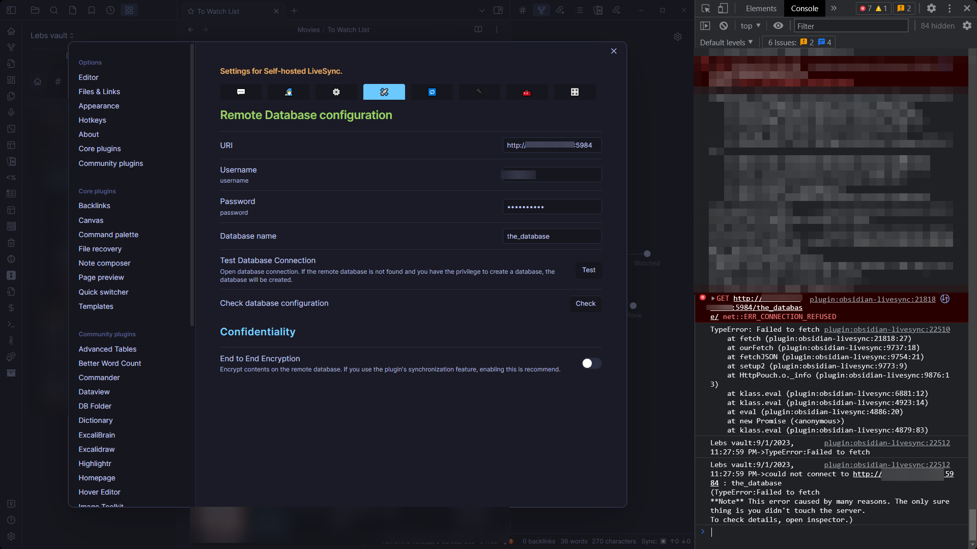 Cant connect to the server · Issue #277 · vrtmrz/obsidian-livesync · GitHub