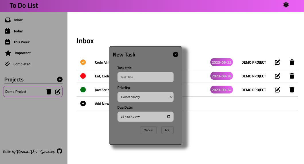 Github Curveservices Todo List Project Todo List Application Create A Todo List Part Of
