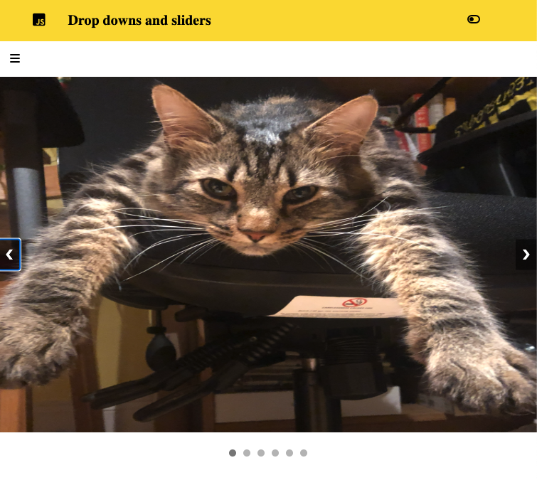 Github Curveservices Odin Project Duii Practice Lesson Drop Down Menus And Image Slider