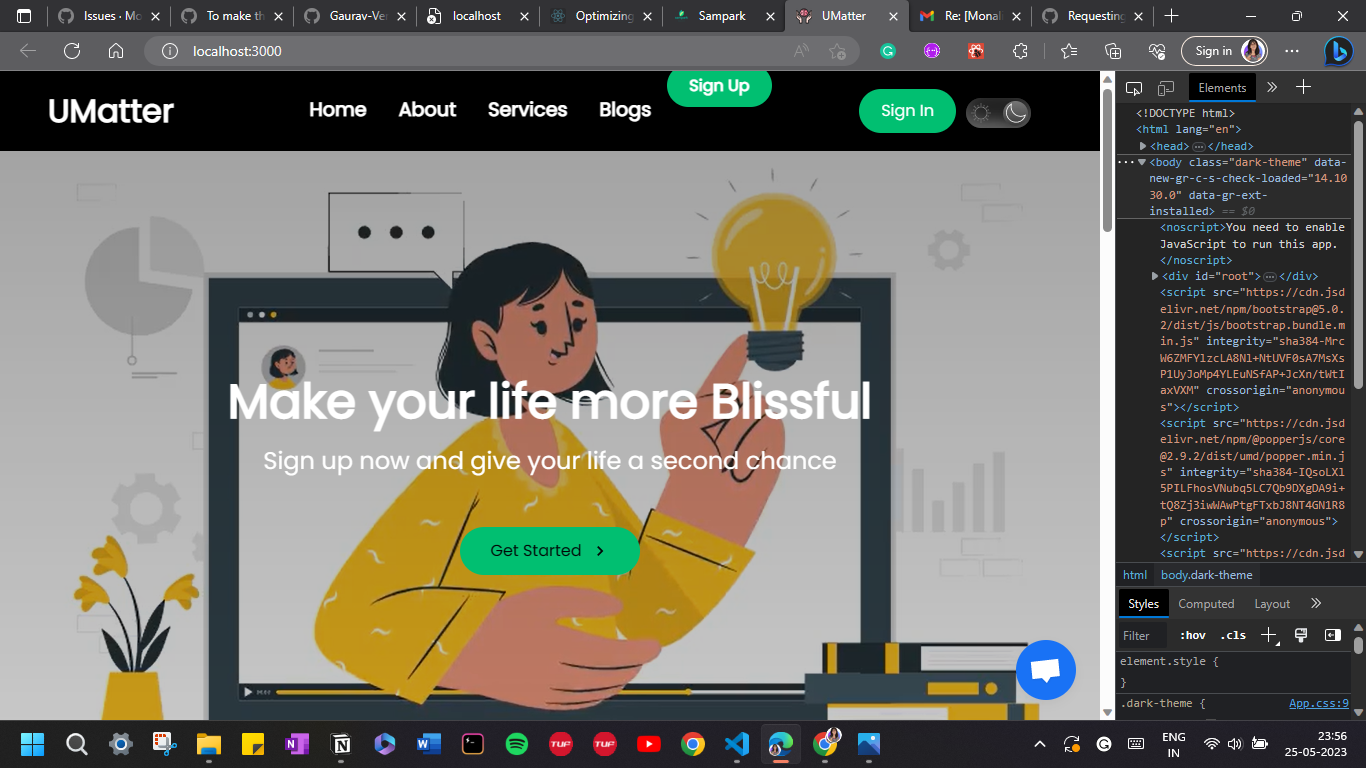 Sign Up Button Is Displaced · Issue 374 · Monalikapatnaikumatter · Github 