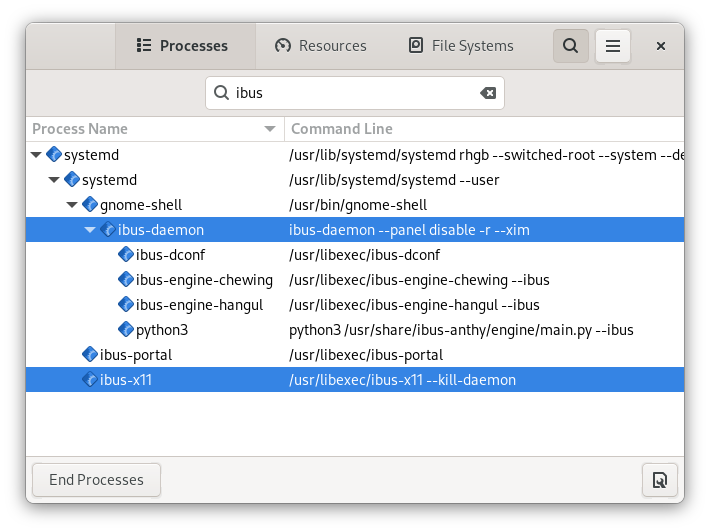 I need to exit and restart ibus-daemon to make ibus-chewing work ...