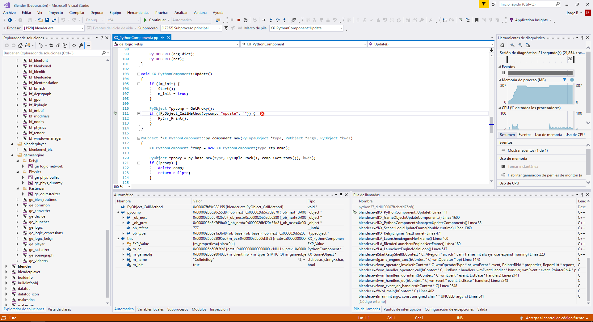Bug: Crash while using GameObject.collide method inside component · Issue #916 · UPBGE/upbge ...