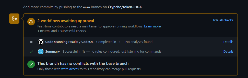 Adding new token, Workflows approval · Issue #22022 · solana-labs/token-list · GitHub