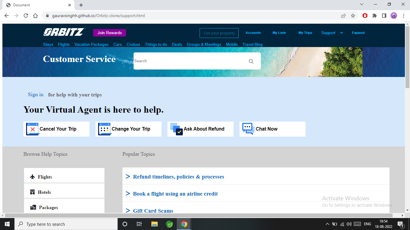 GitHub - GauravSinghh/Orbitz-clone: Orbitz.com Clone | Orbitz is an USA based site which ...