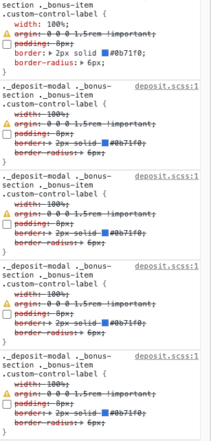 Styles get multiple copies of themselves making CSS development a pain ...
