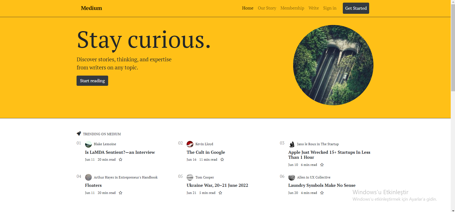 GitHub - Edatasasiz/Bootstrap-Medium