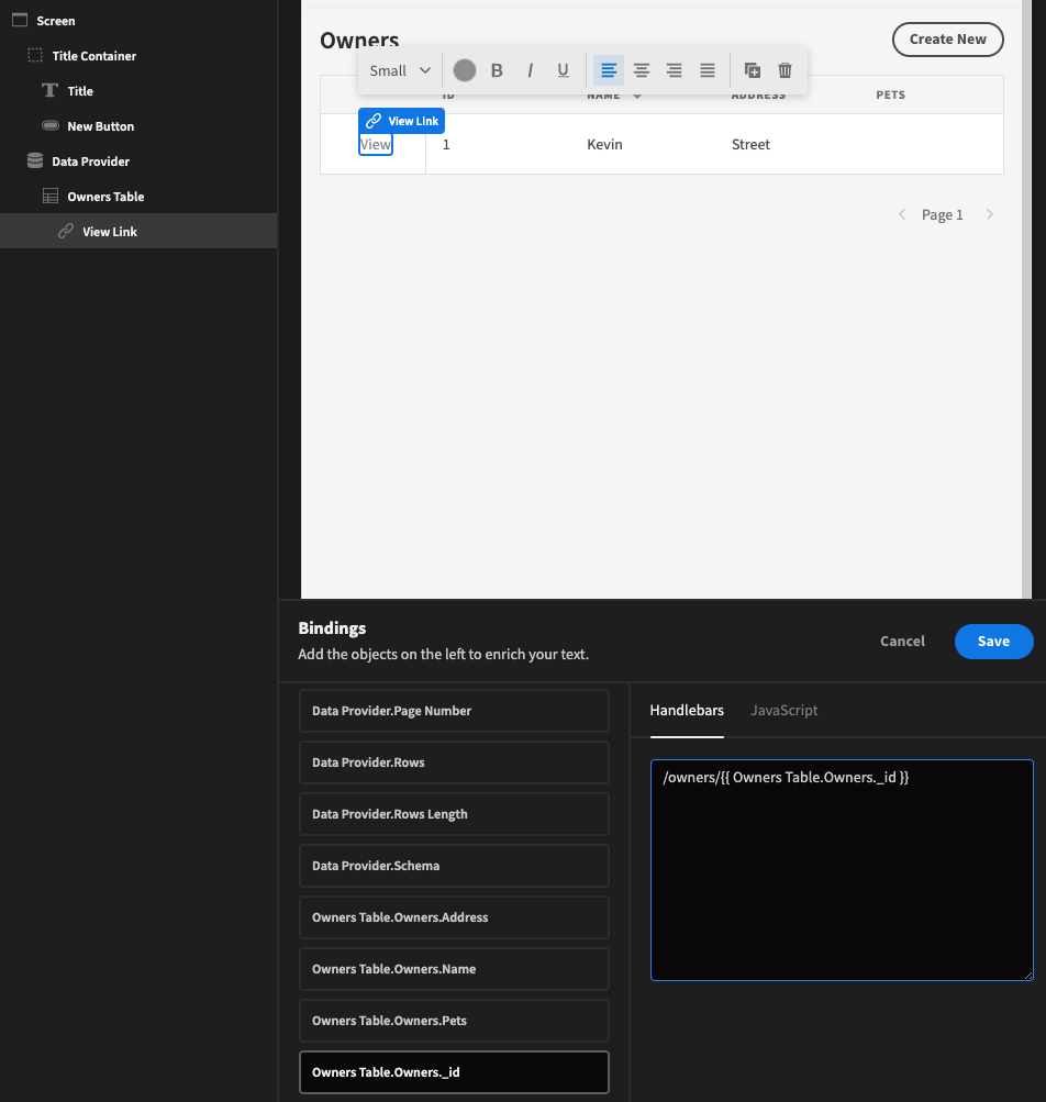 Dynamic link screen on table rows · Budibase budibase · Discussion #7680 · GitHub