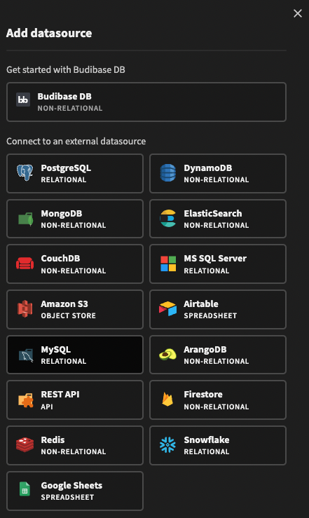Order or group the external datasources · Issue #8103 · Budibase/budibase · GitHub