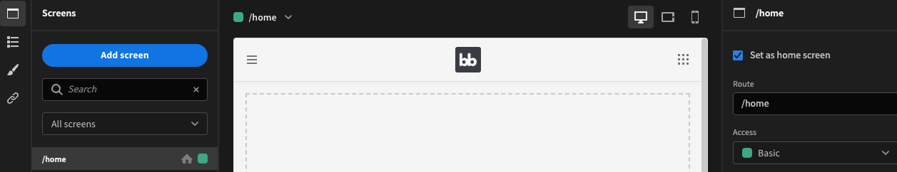 Home Screen Selection Is Lost After Updating Actions Onload Screen · Issue 8796 · Budibase