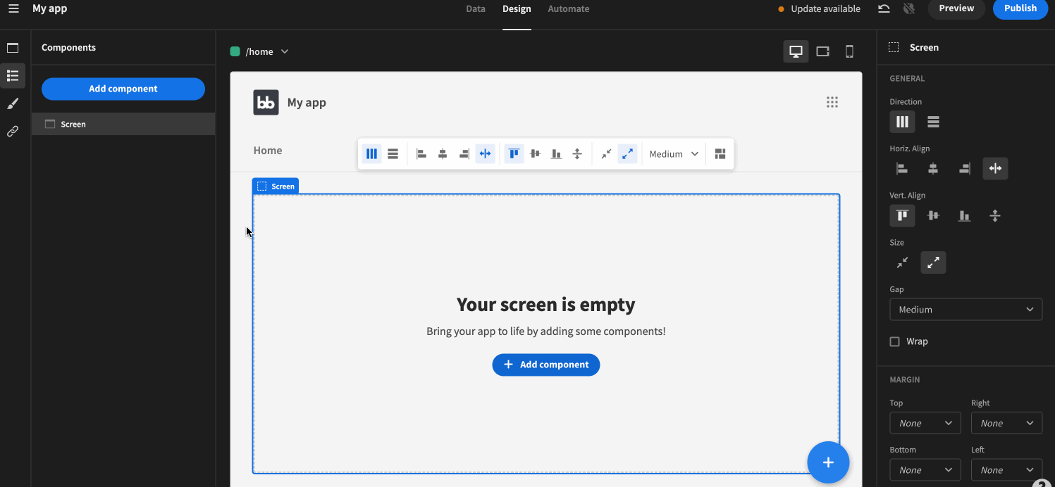 Cannot Immediately Navigate To Data Section After Adding Component In Design · Issue 9358 1457