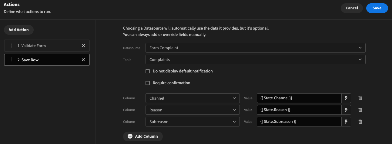 Take over form option picker values of table A in table B without relation fields · Budibase ...