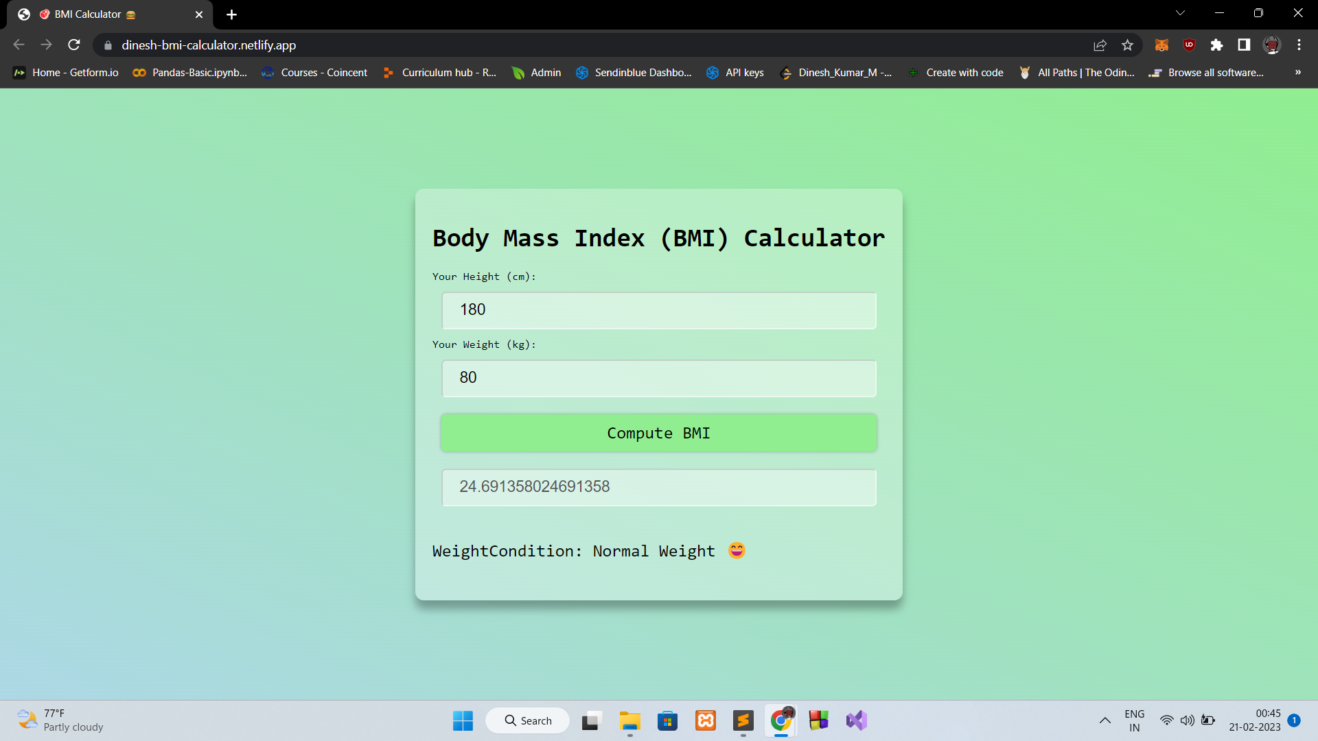 GitHub - Dinesh-kumar-M-2002/BMI-Calculator: 🥩Fully Functional BMI Calculator using JS 🍔