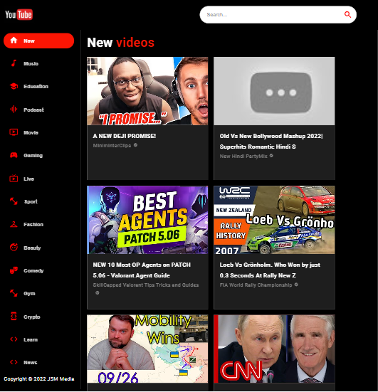 Github Singhprakash14youtube Clone React Youtubeclone Using React
