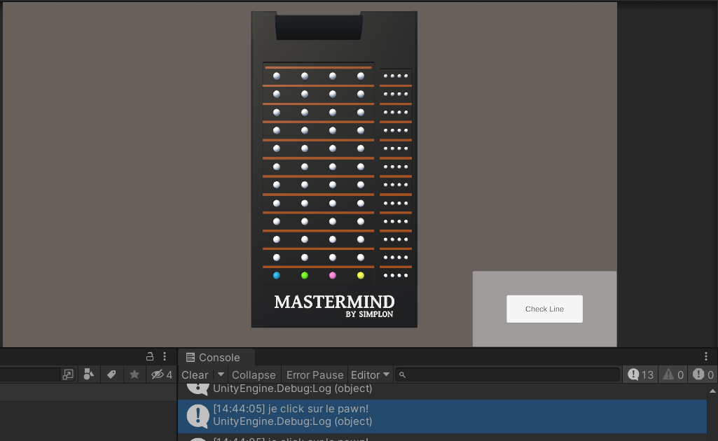 GitHub - BASTINOU777/UnityProjet_MasterMind_2023: Creation of a mastermind game in 3D with unity