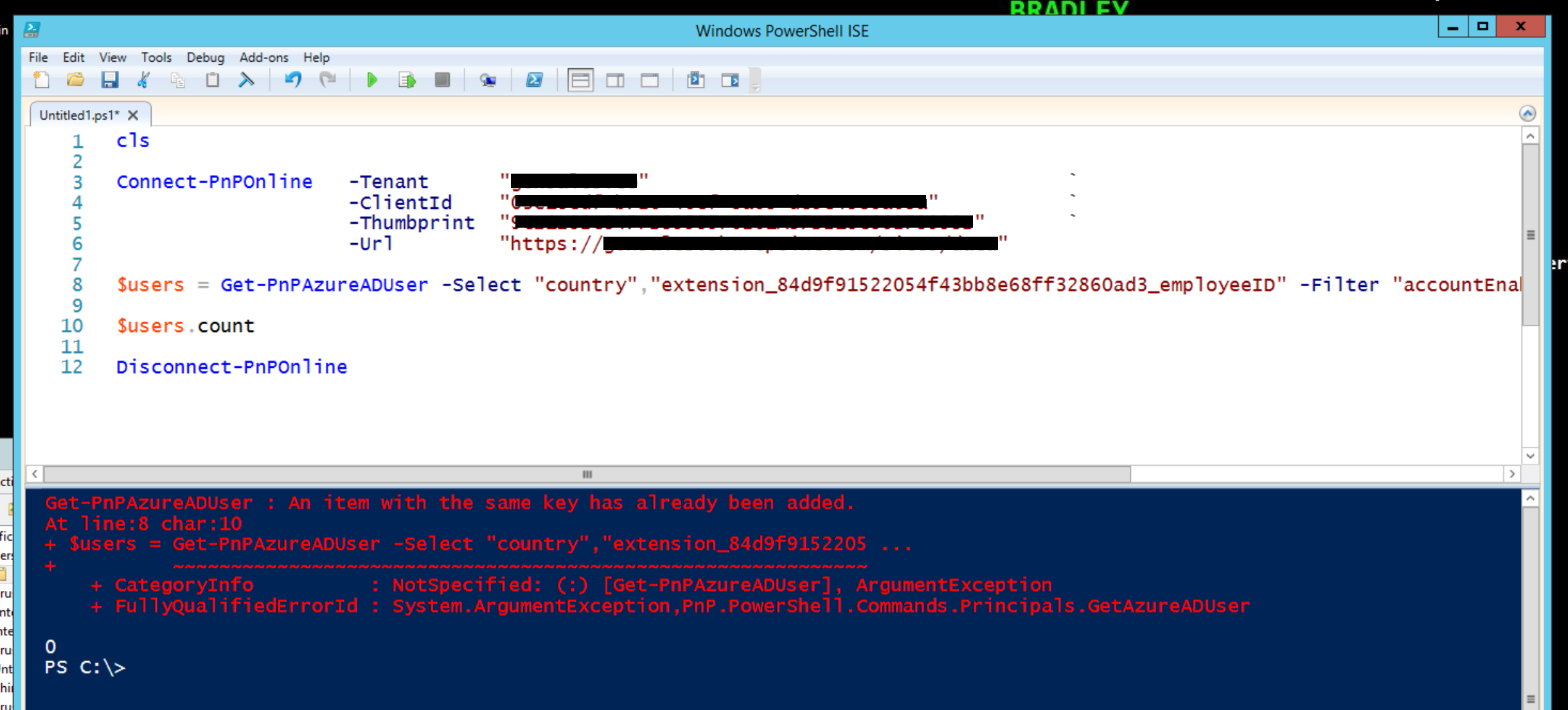[BUG] Get-PnPAzureADUser fails when -SELECT "Country" is present · Issue #1821 · pnp/powershell ...