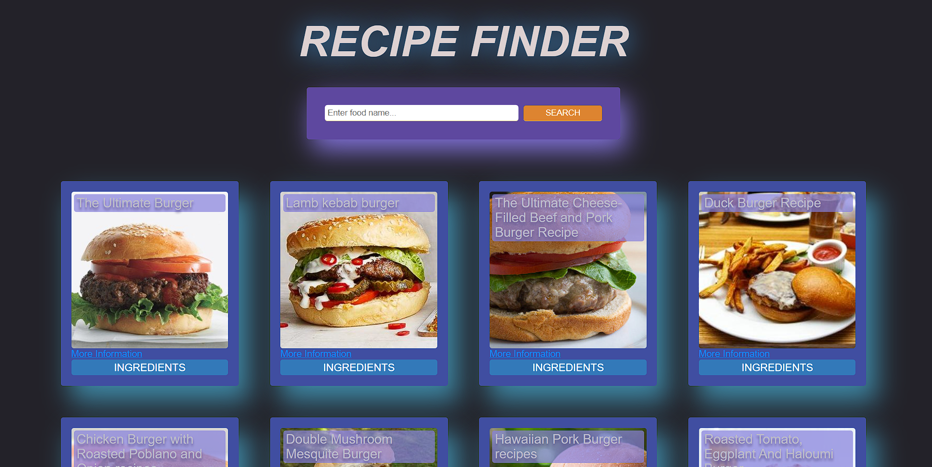 GitHub - Elmar099/RecipeSearchApp: This web application asks the user to enter any food name ...