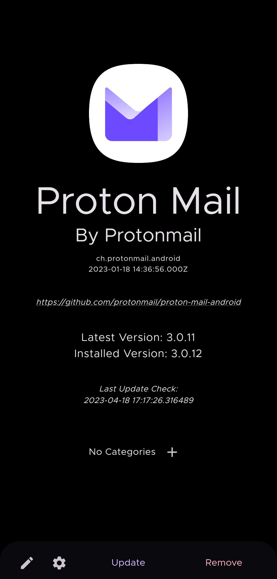 Protonmail update bug · Issue #478 · ImranR98/Obtainium · GitHub