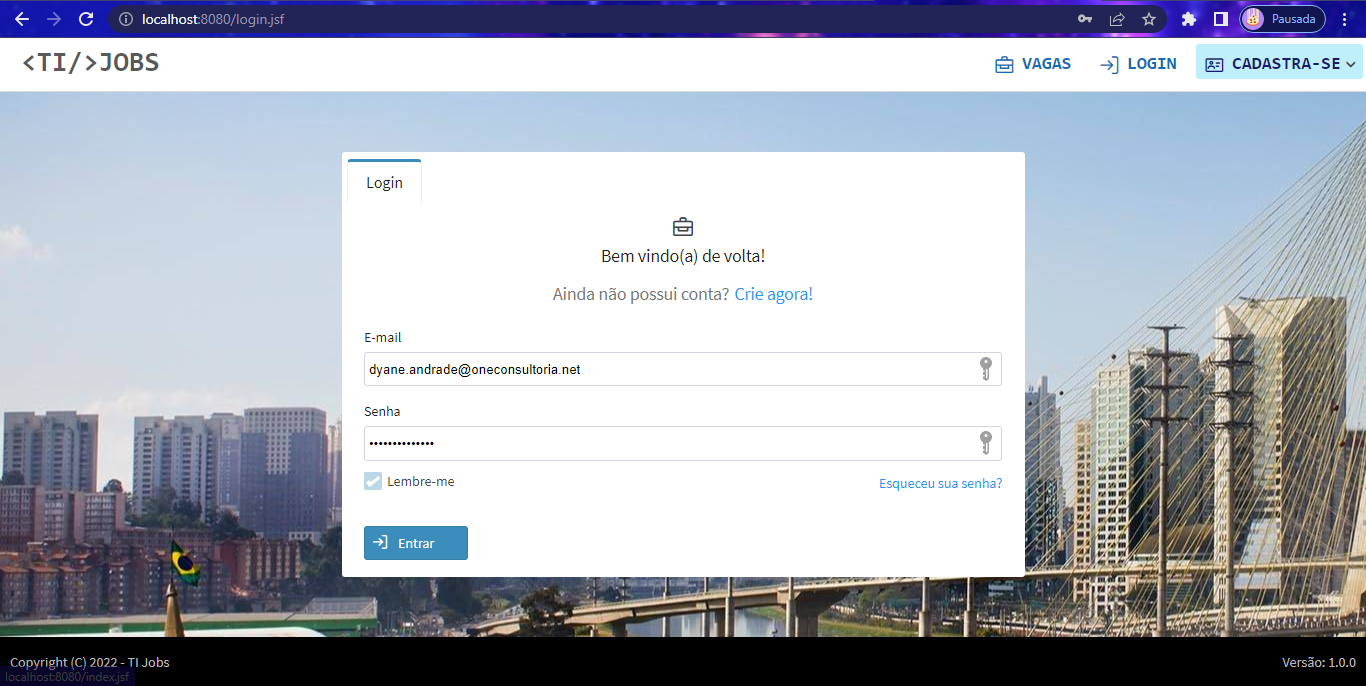 GitHub - dya-andrade/ti-jobs: Projeto pessoal para o TCC da faculdade UNIP, curso Ciência da ...