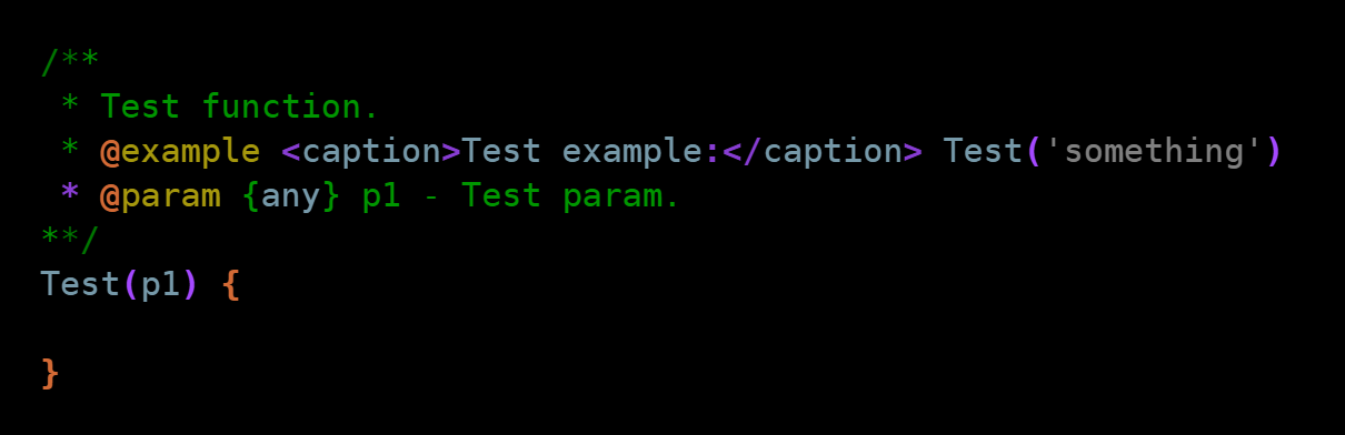 Possible issue with JSDoc @example syntax highlighting in v1.6.3 · Issue #190 · thqby/vscode ...