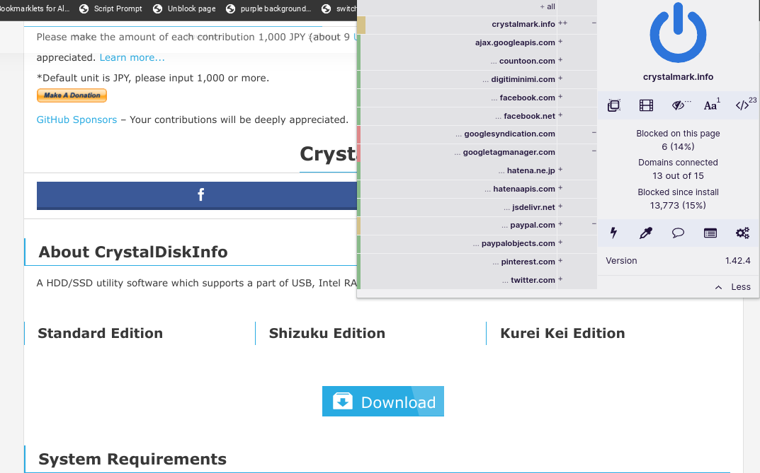 crystalmark.info: breakage · Issue #13135 · uBlockOrigin/uAssets · GitHub