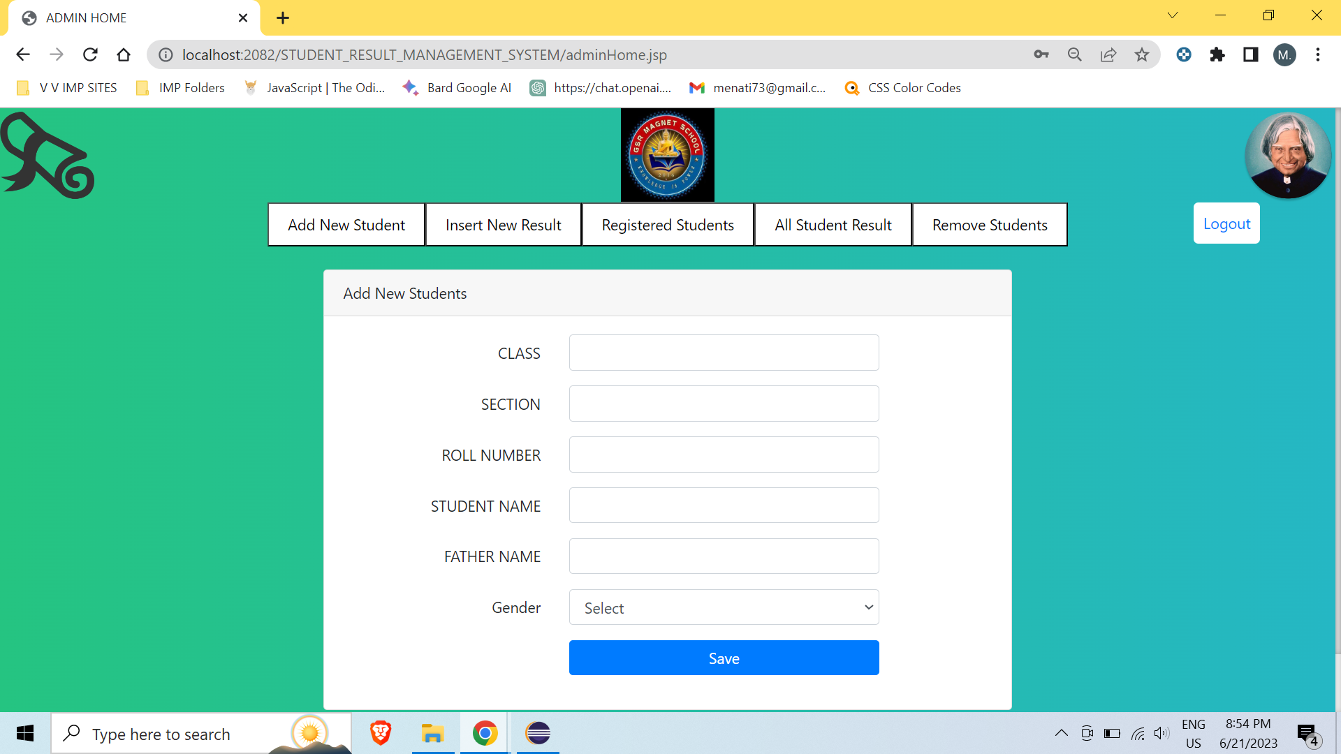 GitHub - MenatiVasudevaReddy/Student-Results-Management-System: Student ...