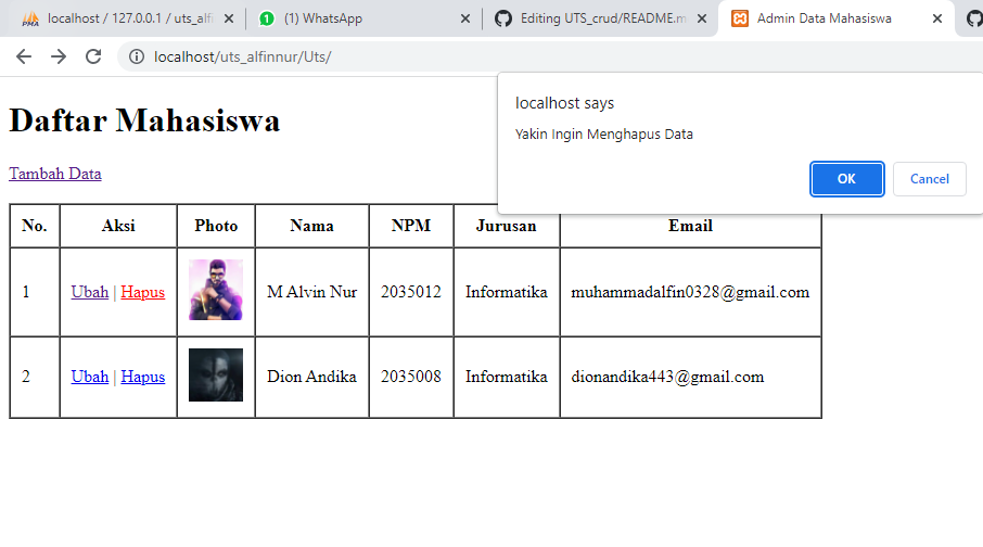 GitHub - MAlfinNur/UTS_crud: Ujian tengah Semester