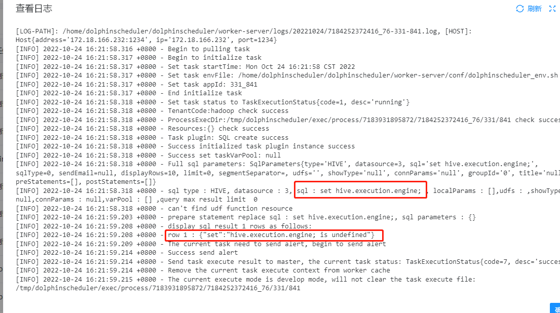 Bug Worker Dolphinscheduler Hive Default Execution Engine Is Mr · Issue 12511 · Apache 2887