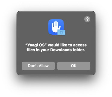 [MAC] At first launch it is asking access to your important folders ...
