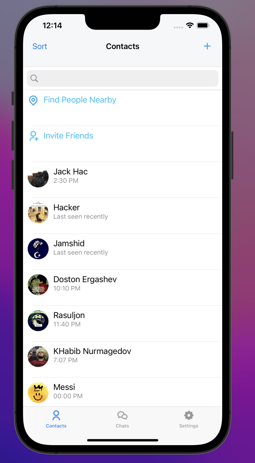 GitHub - umamatov/Telegram-Clone