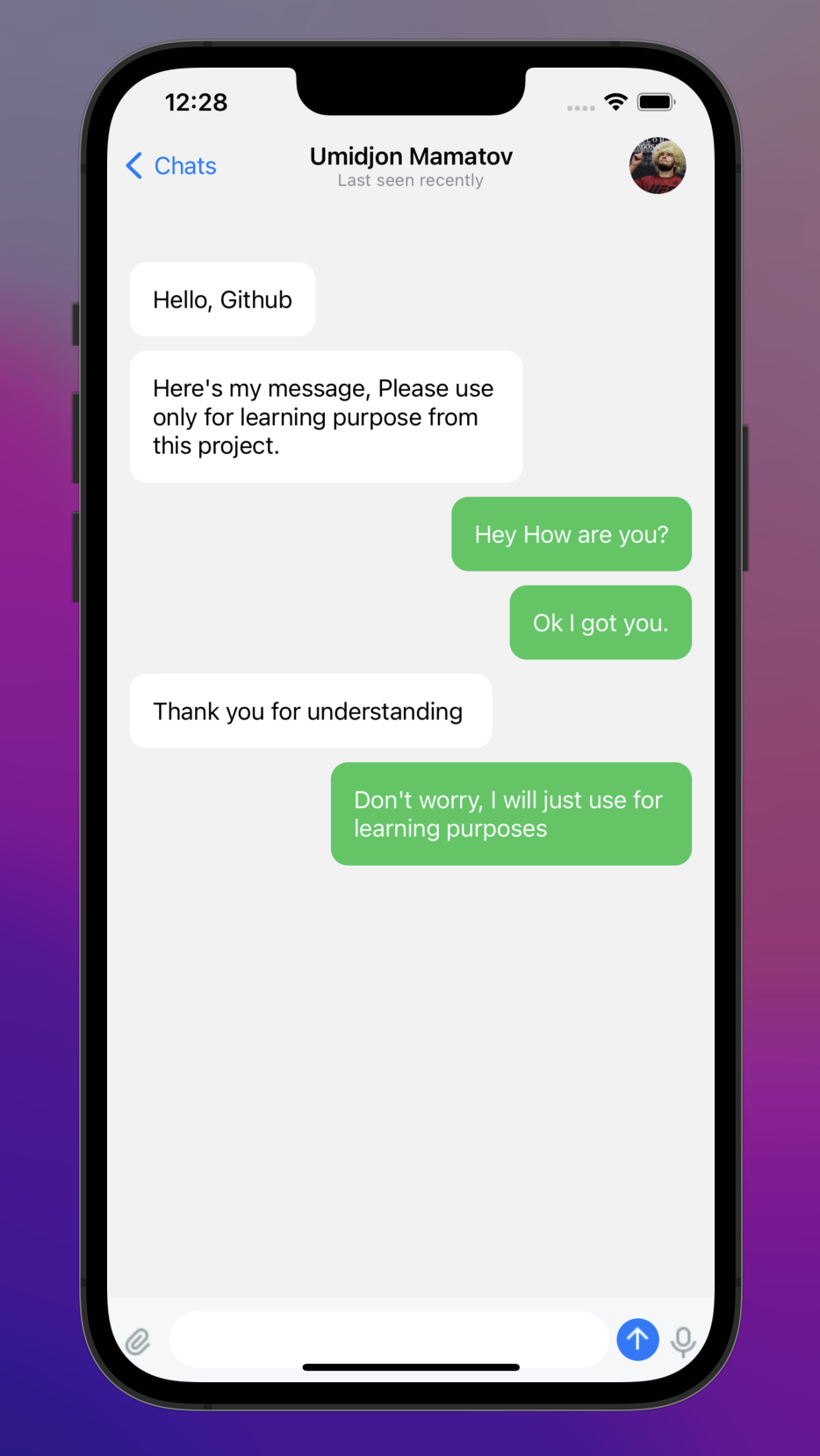 GitHub - umamatov/Telegram-Clone