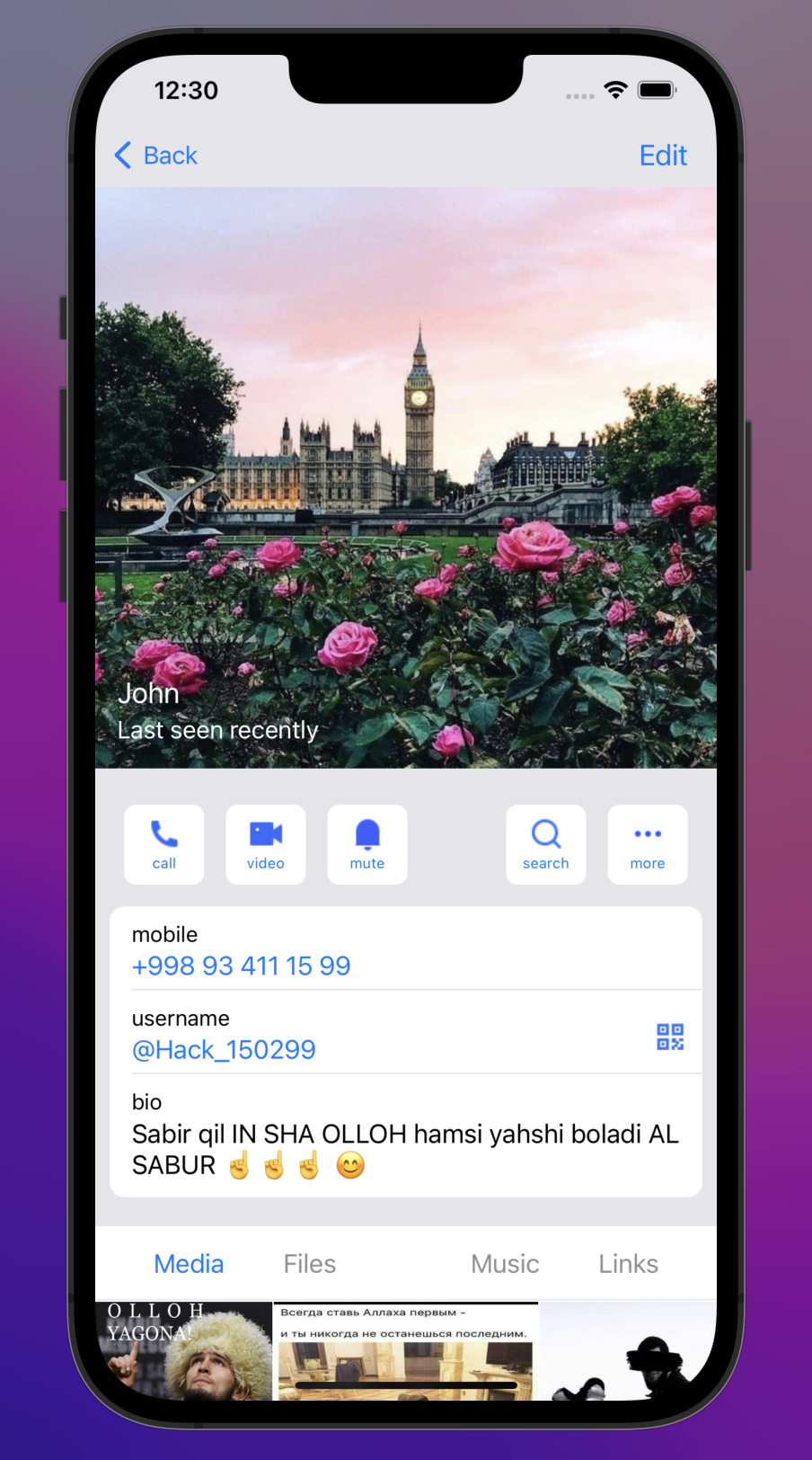 GitHub - umamatov/Telegram-Clone