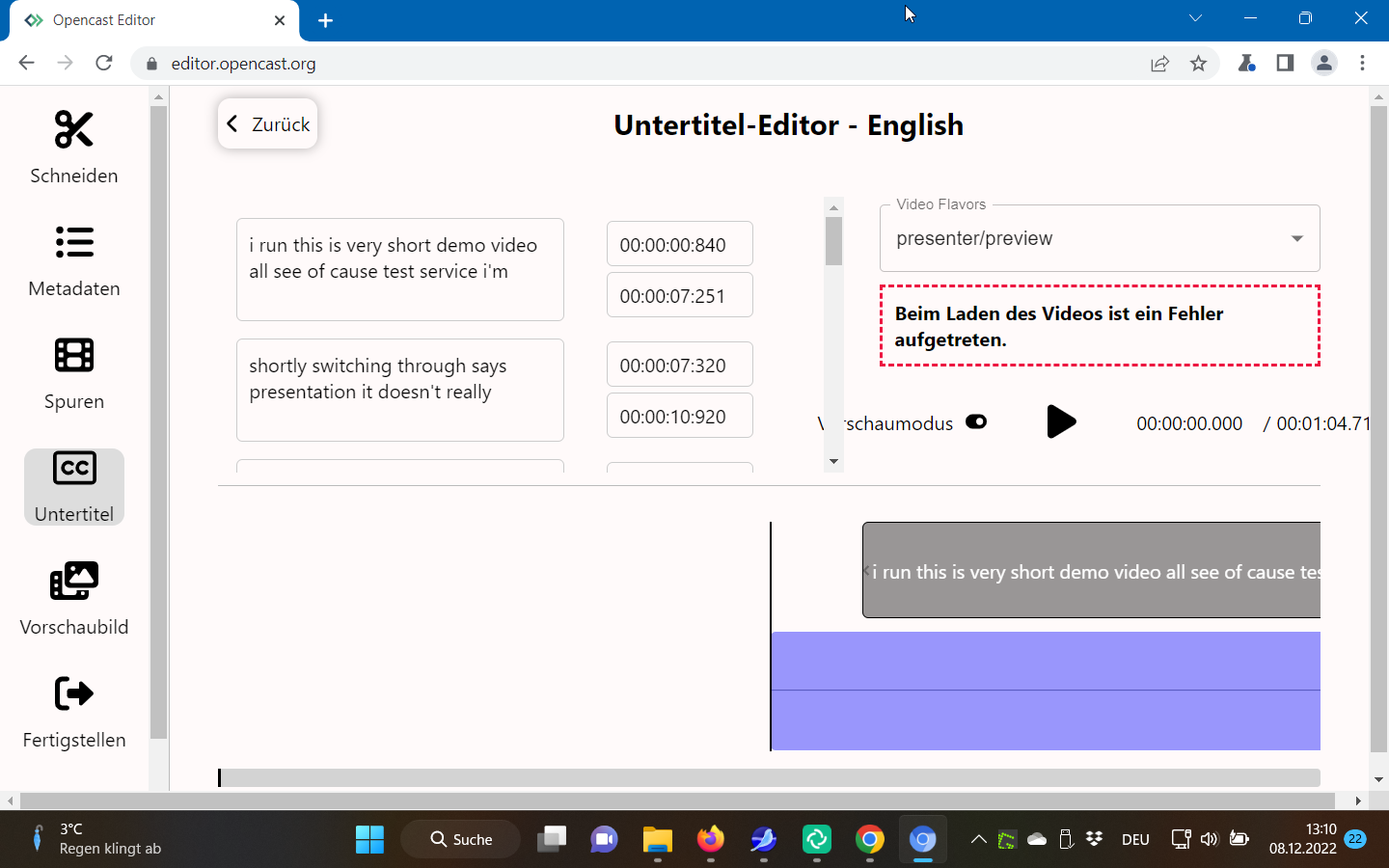 Video problem with Chromium · Issue #935 · opencast/opencast-editor · GitHub