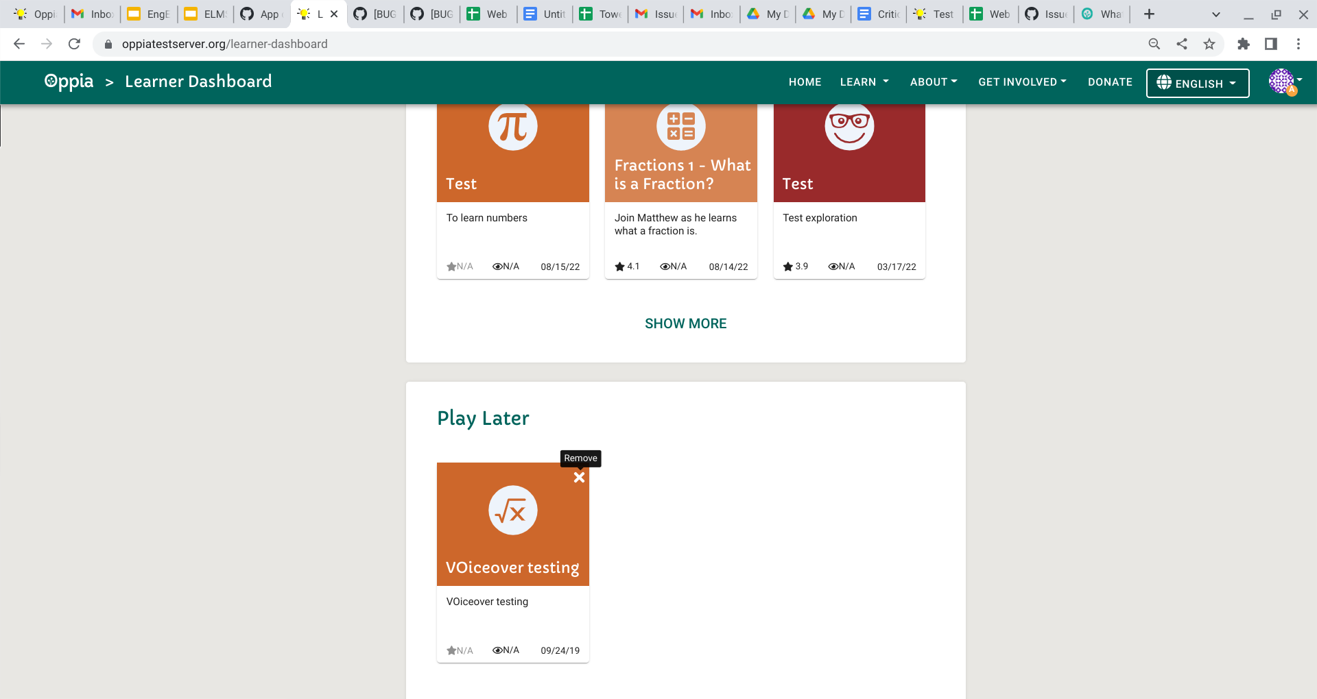 [BUG]: Unable to click on Add to Play later list on a exploration tile using keyboard/chromevox ...